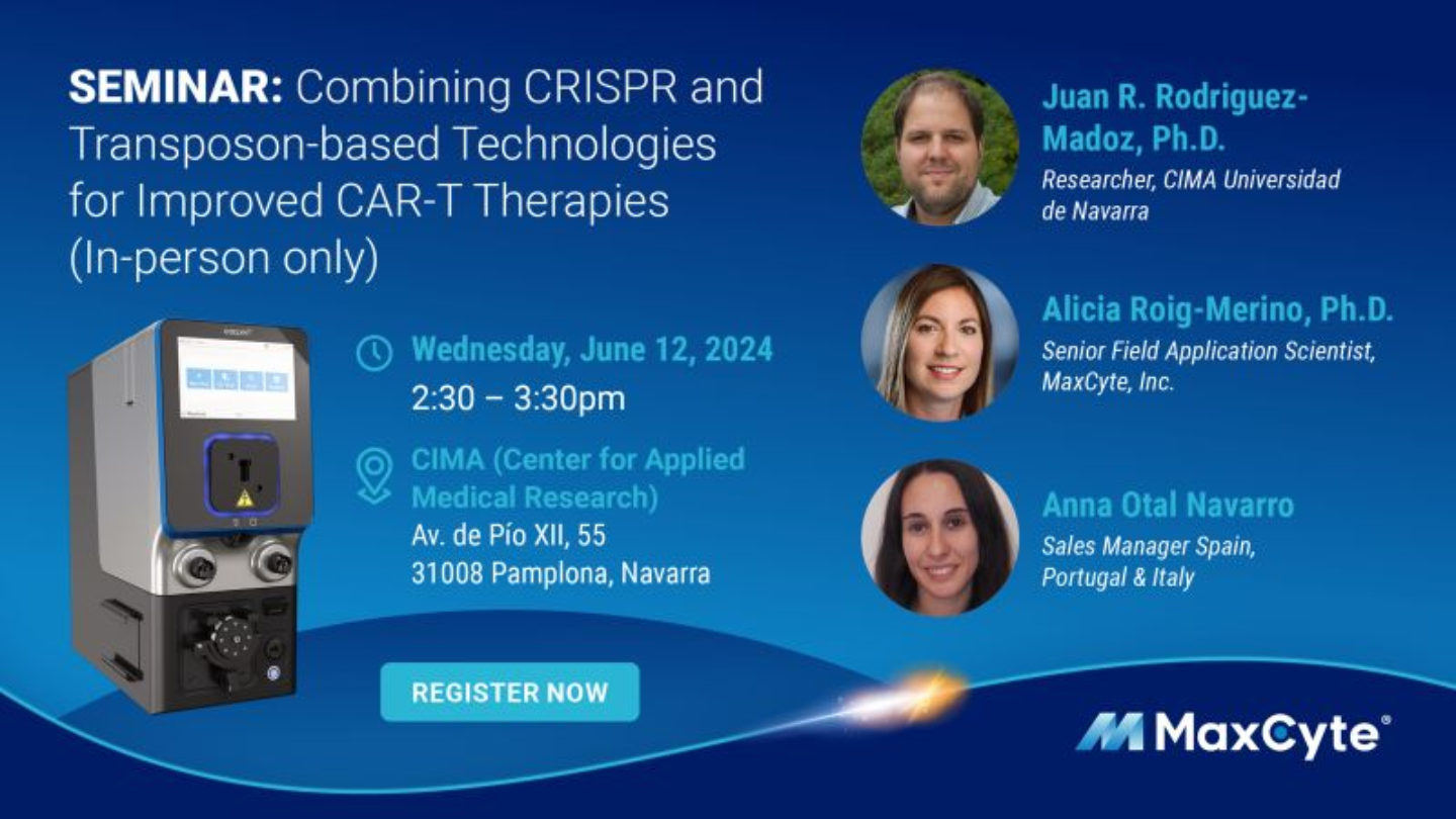 Cell engieneering seminar: "Combining CRISPR and transposon-based technologies for improved CAR ...